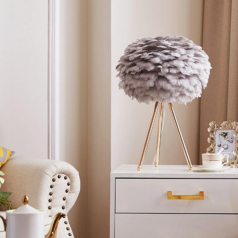 Goose Feather Lamp | Romantic Warm Goose Tripod Lamp | Yala Life™