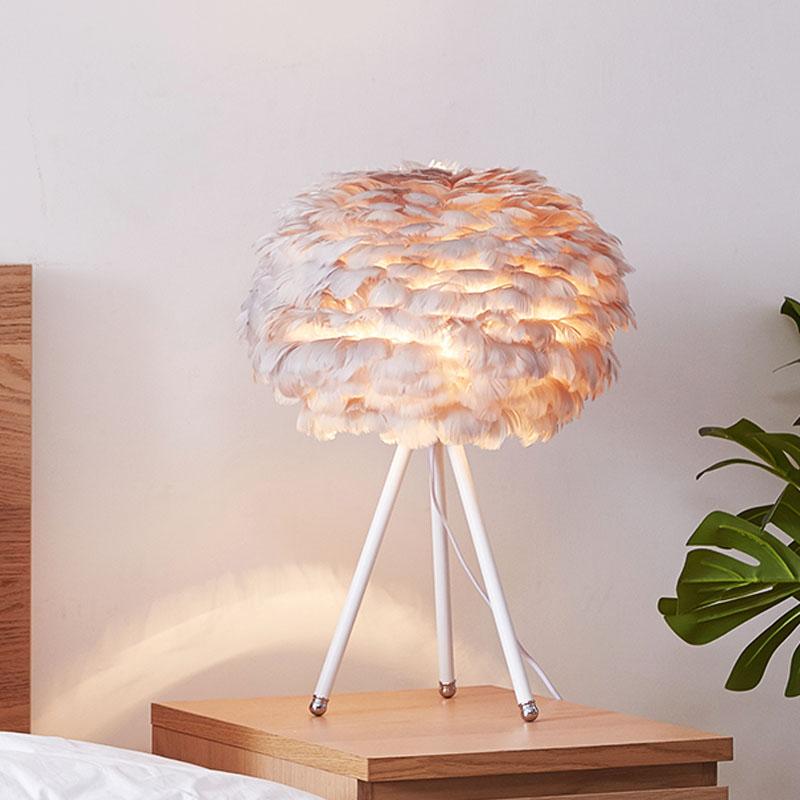Goose Feather Lamp | Romantic Warm Goose Tripod Lamp | Yala Life™