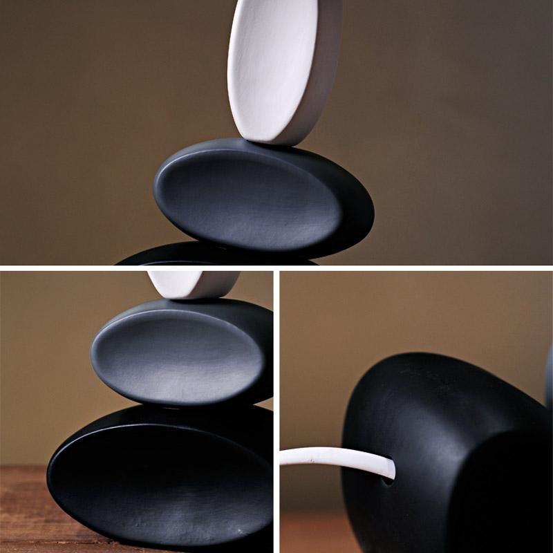 Stones Lamp | Artistic Stones Ceramic Table Lamp | Yala Life™